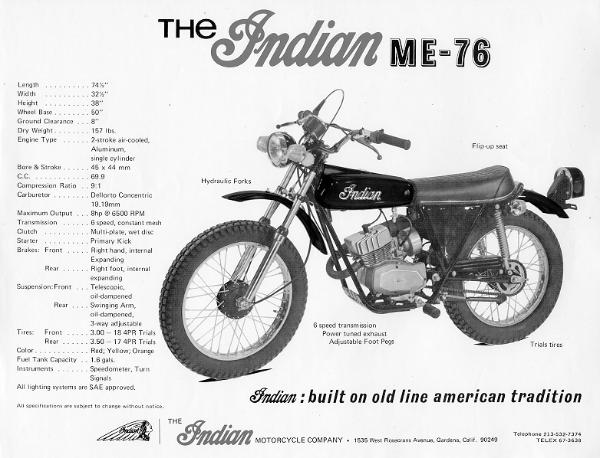 Indian Dirtbike Lineup